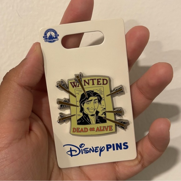 Disney | Accessories | Disney Flynn Rider Wanted Poster Pin | Poshmark